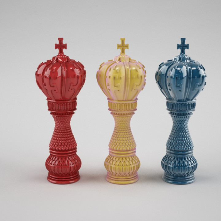 3D Printable Chess double set by Crosslances