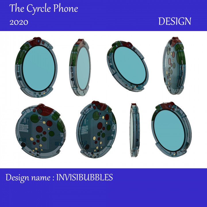 3D Printable The Cyrcle Phone - designs and internal structure by oneoz
