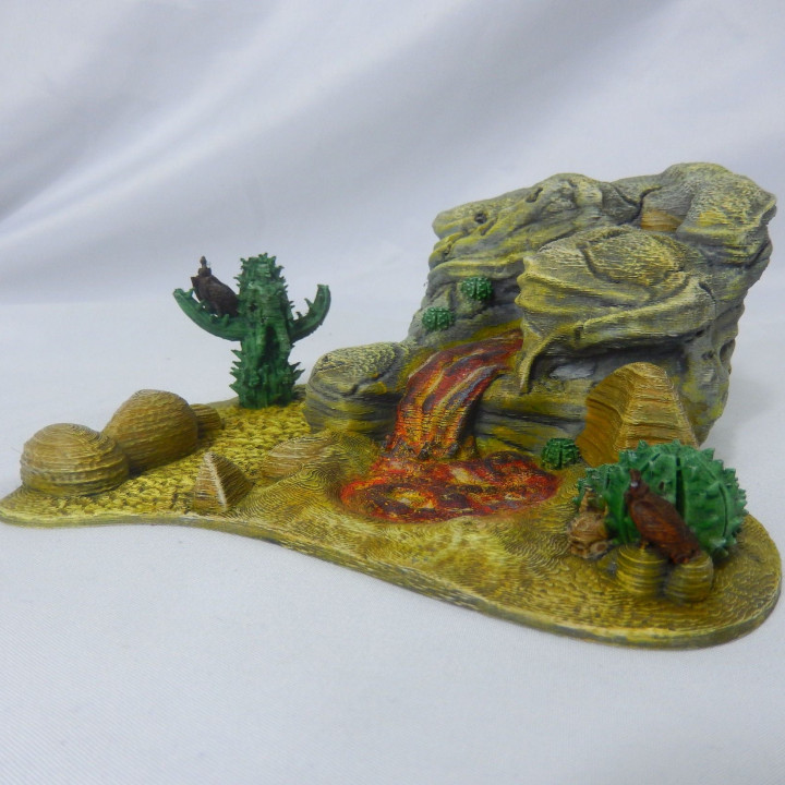 3D Printable Desert oasis diorama / tabletop terrain by Lex Addams