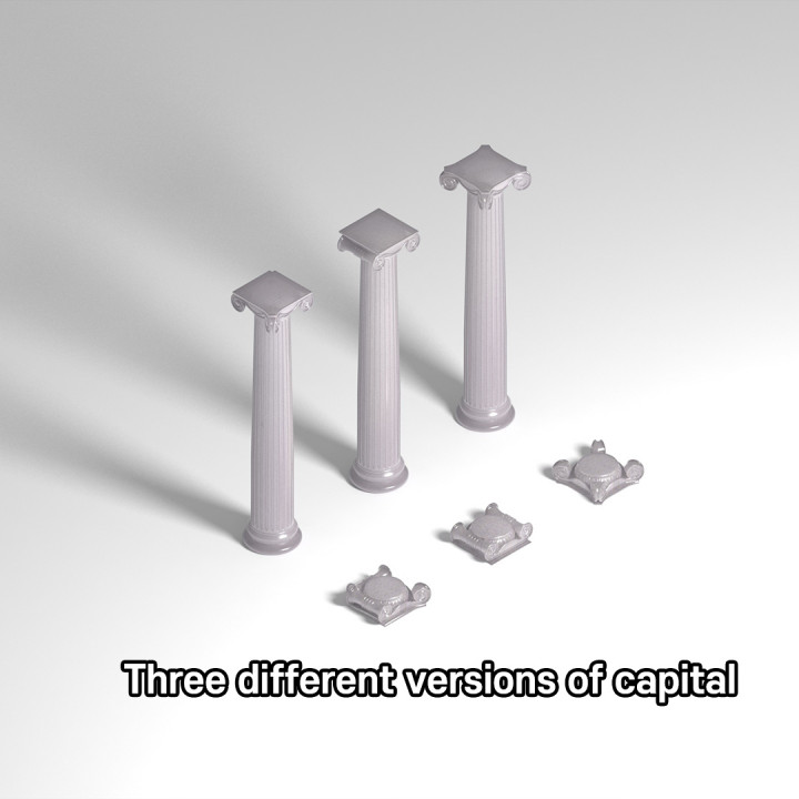 3D Printable the Ionic order columns by BlueSand3D