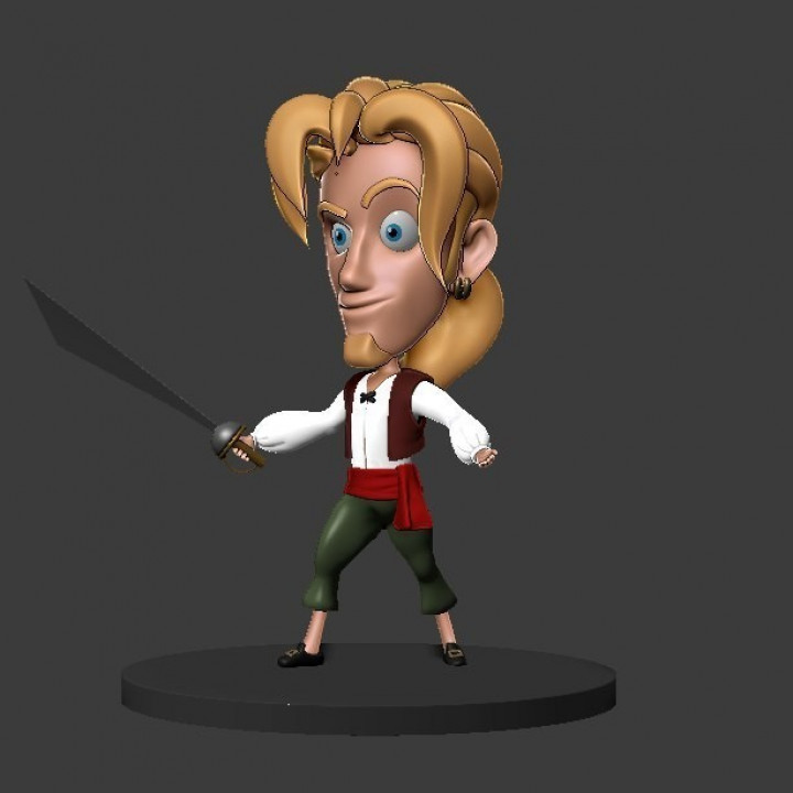 3D Printable Chibi Morgan Guybrush Monkey Island by Kino Prados Cordon