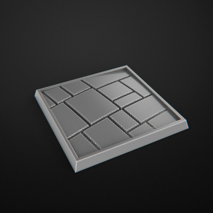 3D Printable bases square 28mm by Kino Prados Cordon