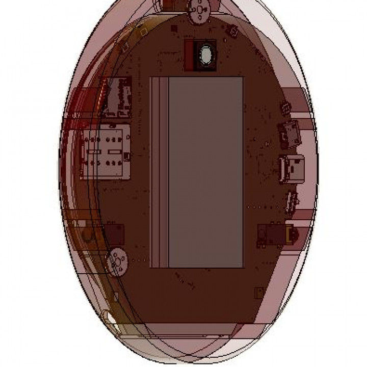 3D Printable cyrcle phone strong oval case by alex berardi