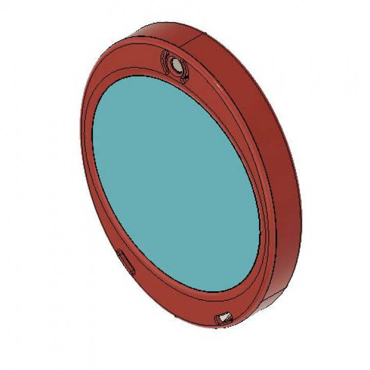 3D Printable cyrcle phone strong oval case by alex berardi