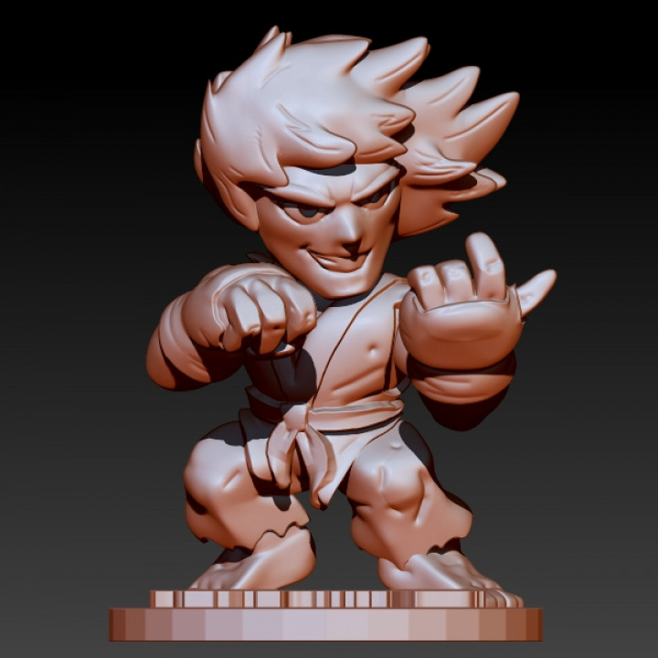 3D Printable STREET FIGHTER - CHIBI KEN by Juan Imfeld