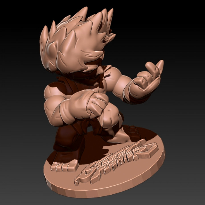 3D Printable STREET FIGHTER - CHIBI KEN by Juan Imfeld