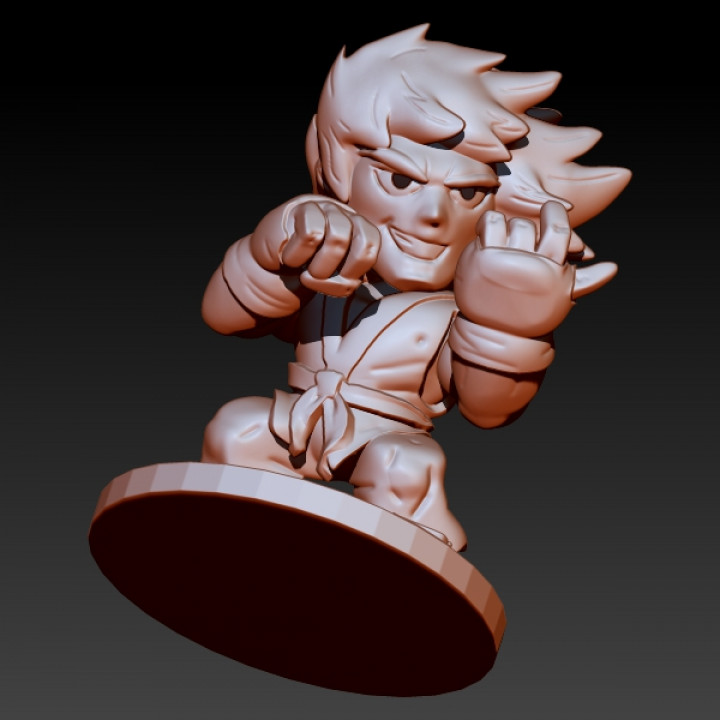3D Printable STREET FIGHTER - CHIBI KEN by Juan Imfeld