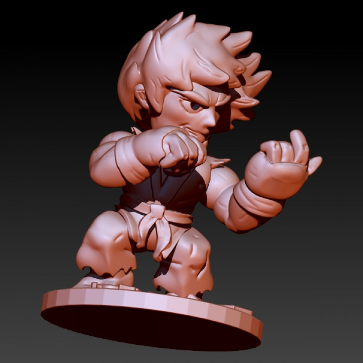 3D Printable STREET FIGHTER - CHIBI KEN by Juan Imfeld