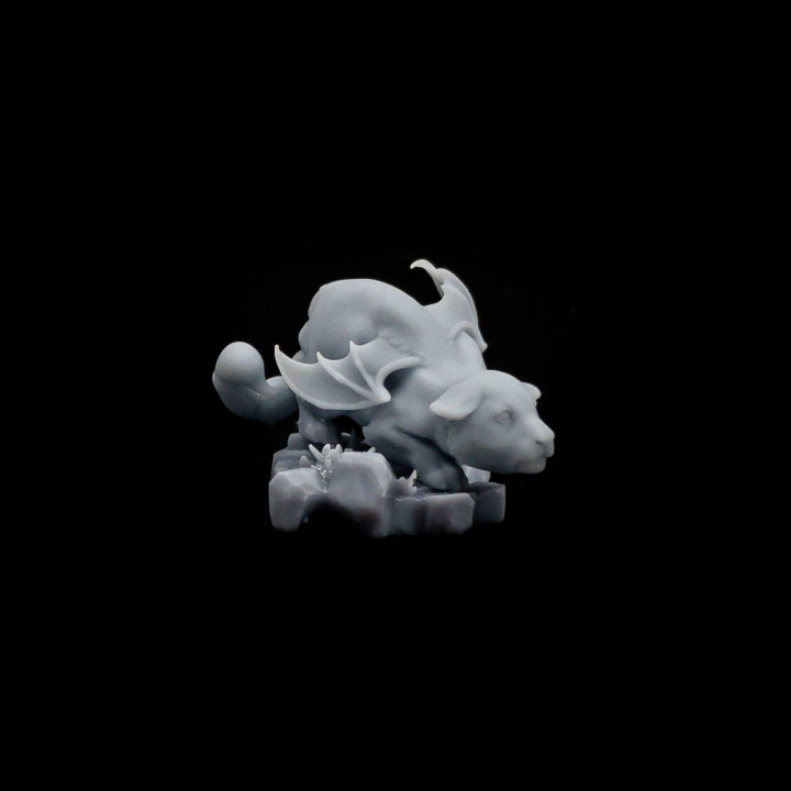 3D Printable Baby Manticore by Manuel Boria