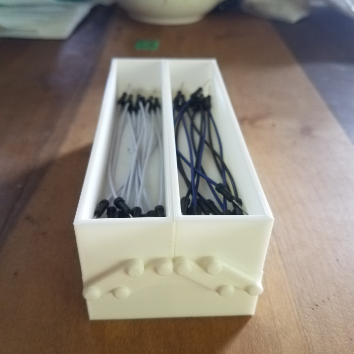 3D Printable Tackle box style Jumper wire container by D.N.