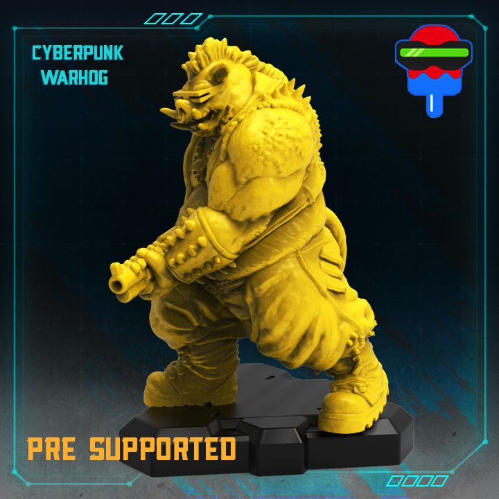 3D Printable CYBER WAR HOG by PAPSIKELS MINIATURES