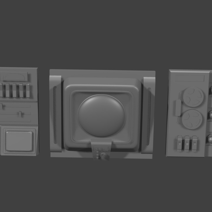 3D Printable Wall-mounted computer panels M8 by Tiny Furniture