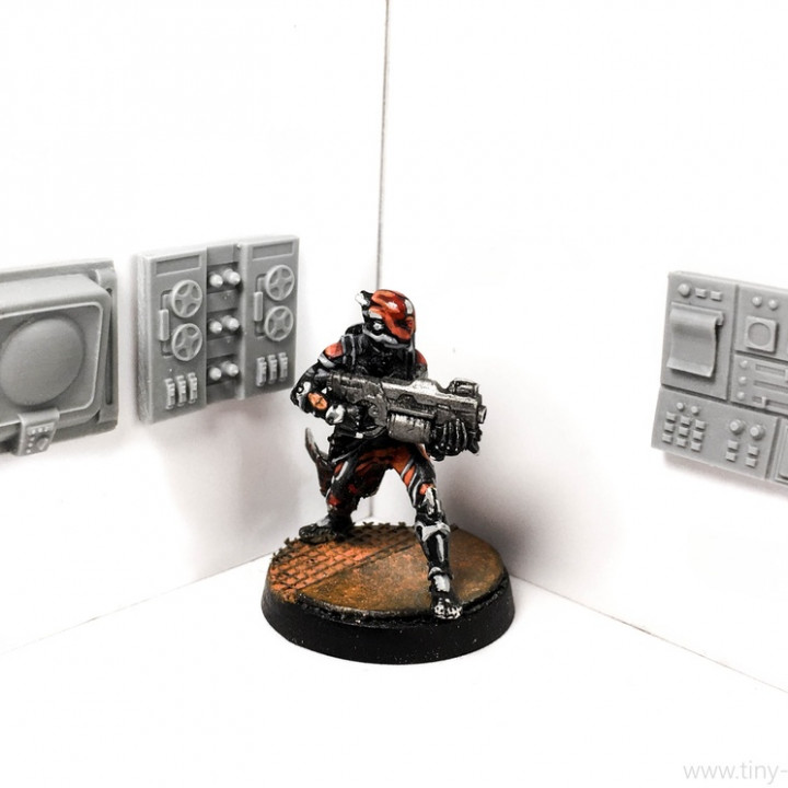 3D Printable Wall-mounted computer panels M8 by Tiny Furniture