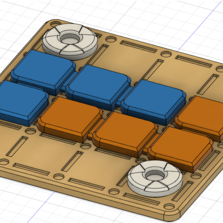3D Printable L Game (magnetic) by Jonathan Bode