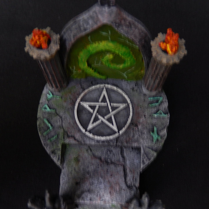 3D Printable Fey/Fel ritual gate (tabletop miniature) by Lex Addams
