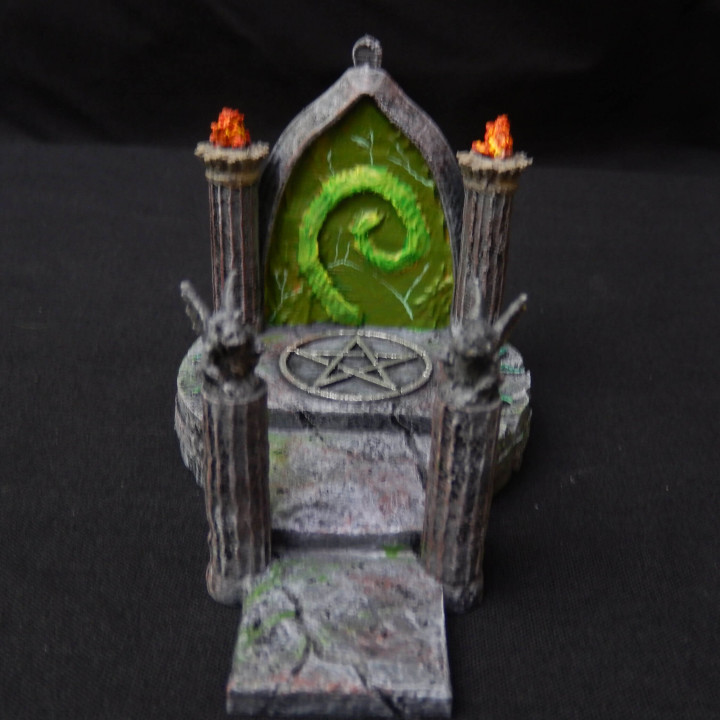 3D Printable Fey/Fel ritual gate (tabletop miniature) by Lex Addams
