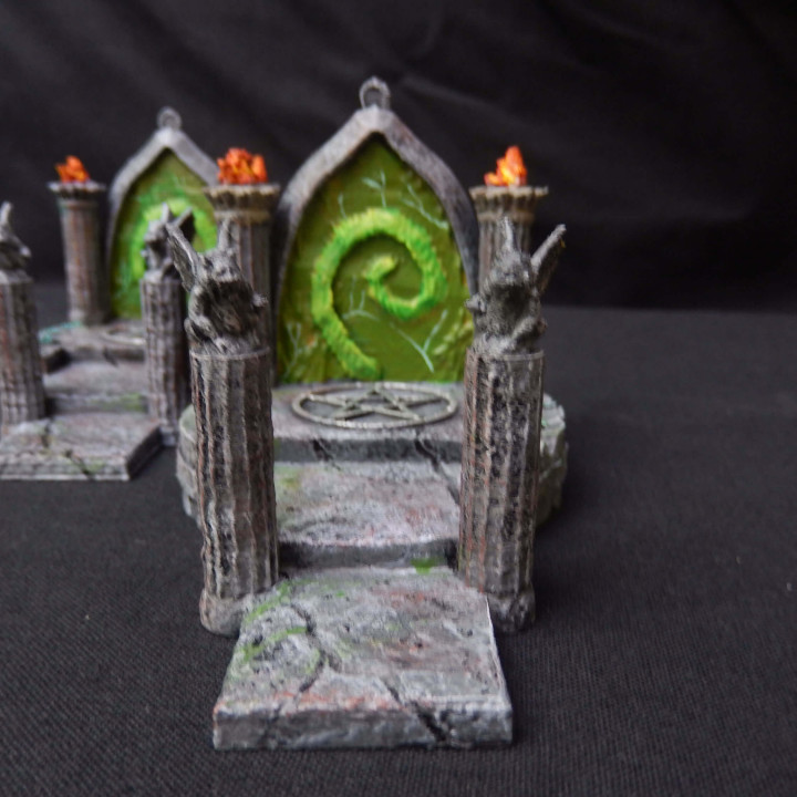 3D Printable Fey/Fel ritual gate (tabletop miniature) by Lex Addams