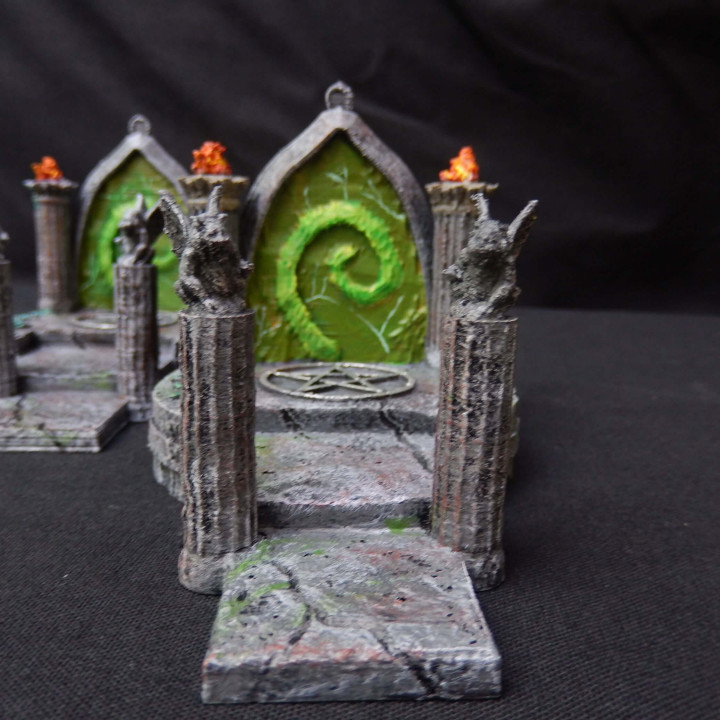 3D Printable Fey/Fel ritual gate (tabletop miniature) by Lex Addams