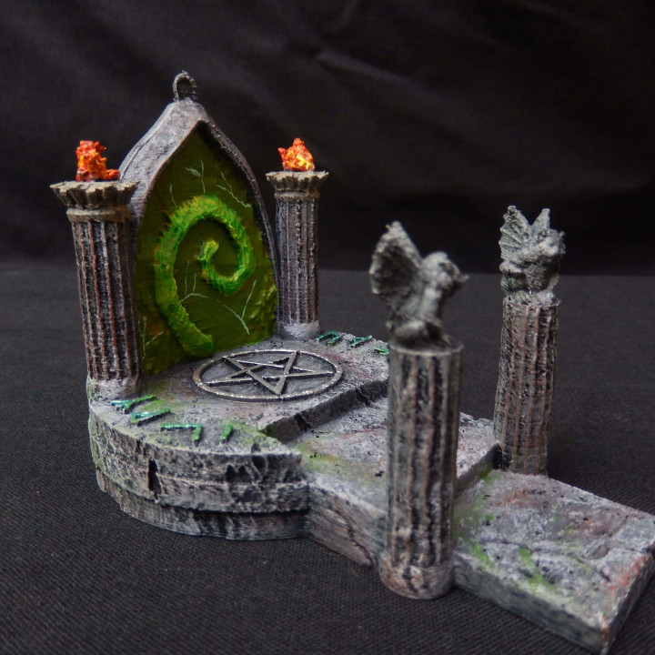 3D Printable Fey/Fel ritual gate (tabletop miniature) by Lex Addams