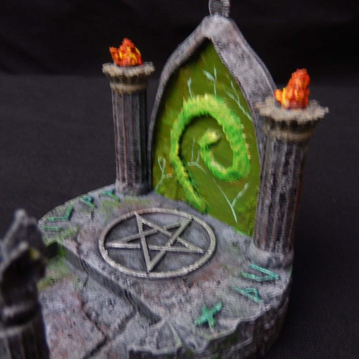 3D Printable Fey/Fel ritual gate (tabletop miniature) by Lex Addams