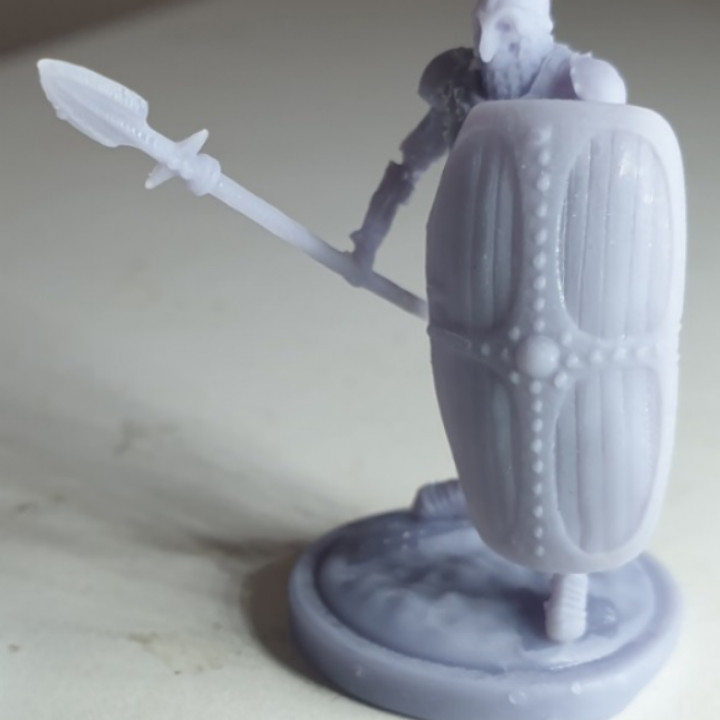 3D Printable Skeleton - Heavy Infantry - Spear + Square Shield - Idle ...