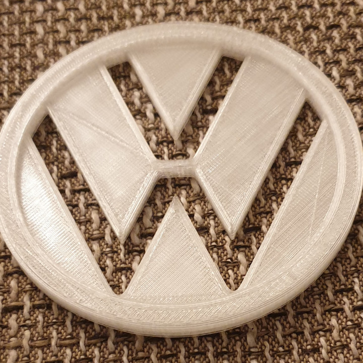 3D Printable VW Coaster set (new logo) by Peter