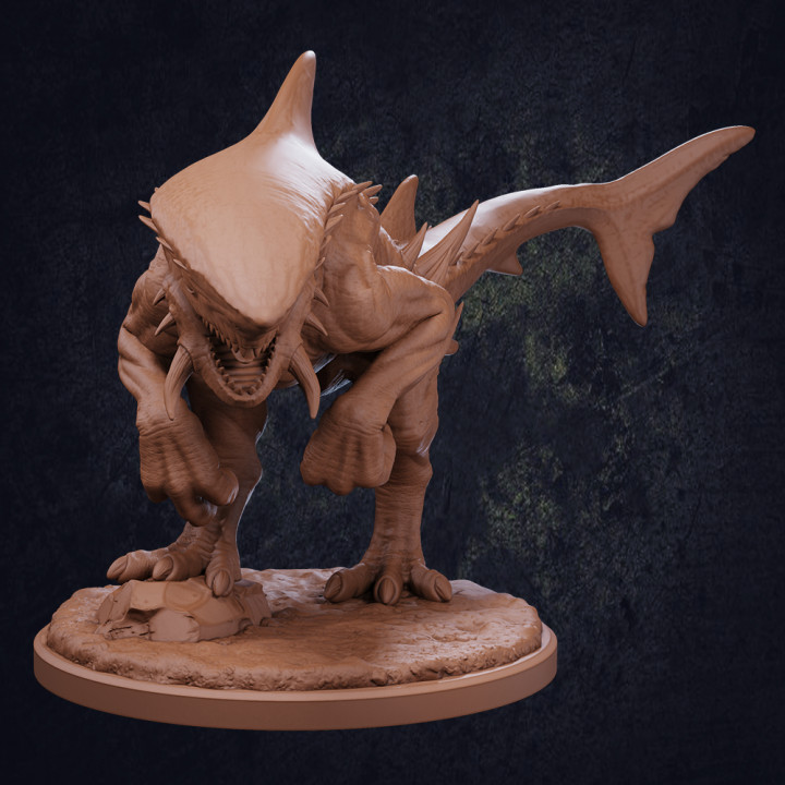 3D Printable Sharkasaurus - Presupported by The Dragon Trappers Lodge