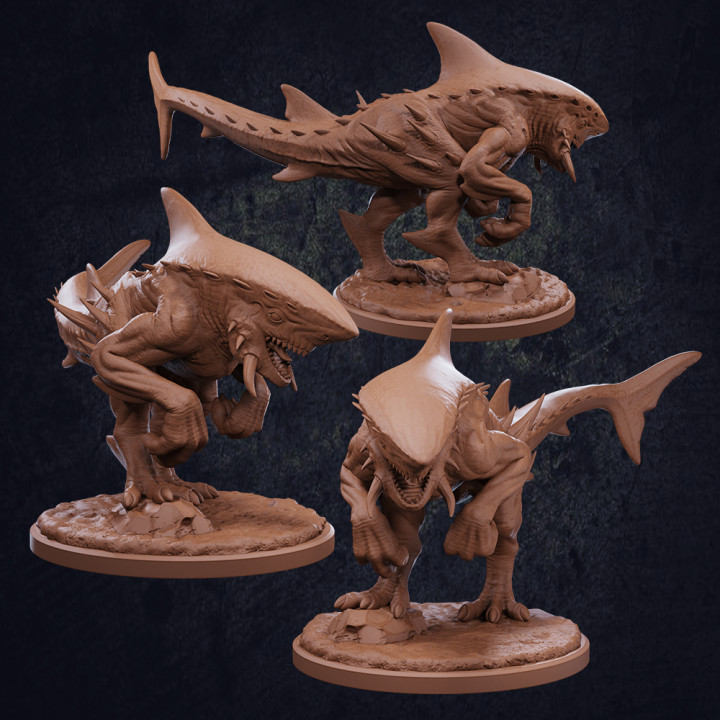 3D Printable Sharkasaurus - Presupported by The Dragon Trappers Lodge