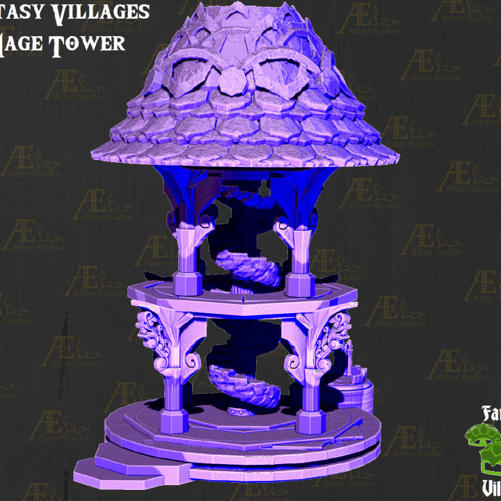 3D Printable AEFANT02 - Mage Tower by Aether Studios