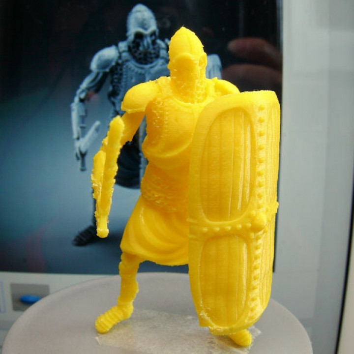3D Printable Skeleton - Heavy Infantry - Sword + Square Shield - Idle ...