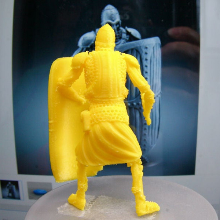 3D Printable Skeleton - Heavy Infantry - Sword + Square Shield - Idle ...