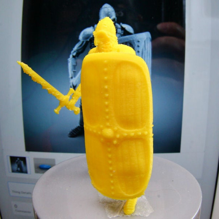 3D Printable Skeleton - Heavy Infantry - Sword + Square Shield - Idle ...