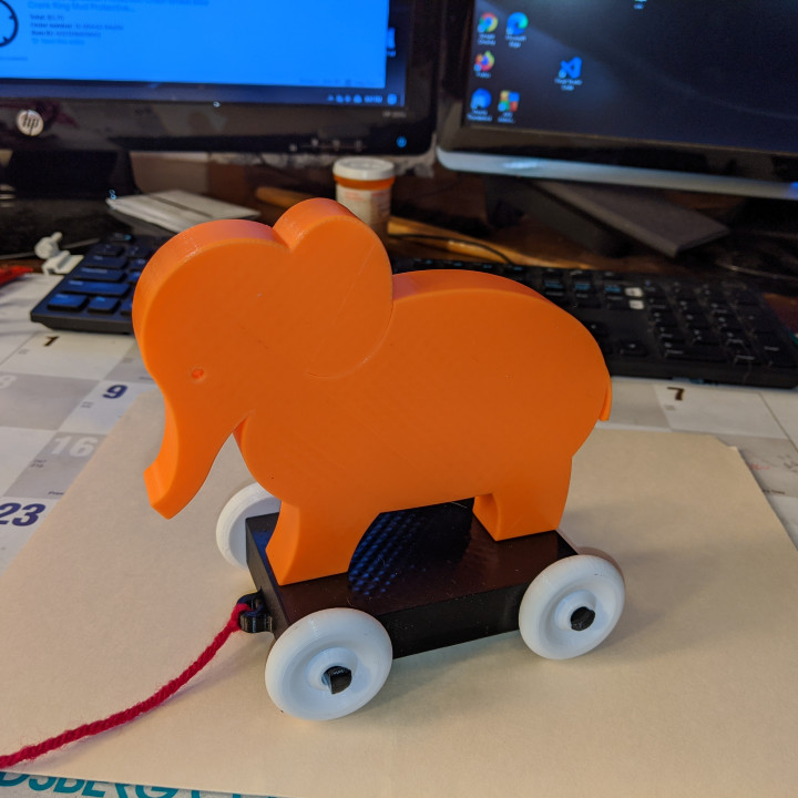 3D Printable Pull Toy by Kazys Domkus