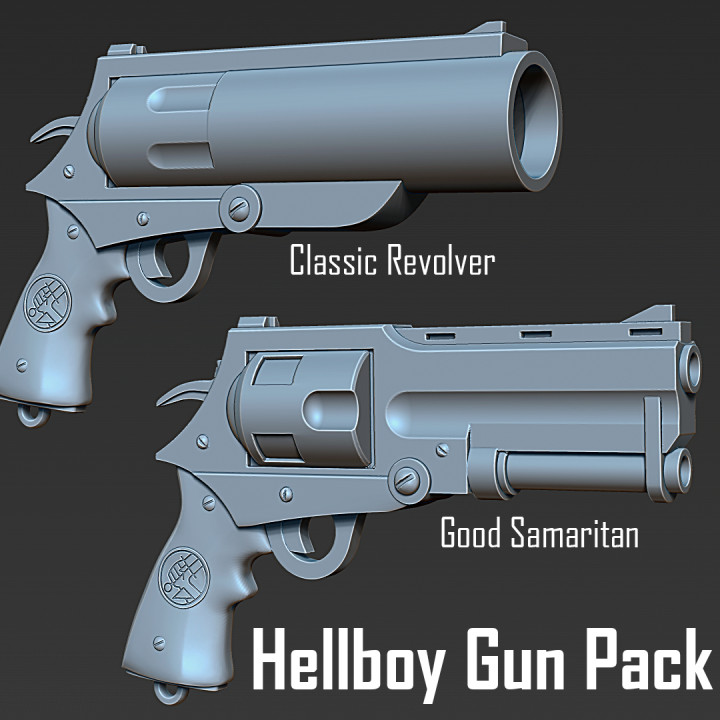 3D Printable Hellboy - Good Samaritan and Classic Revolver (FREE) by ...