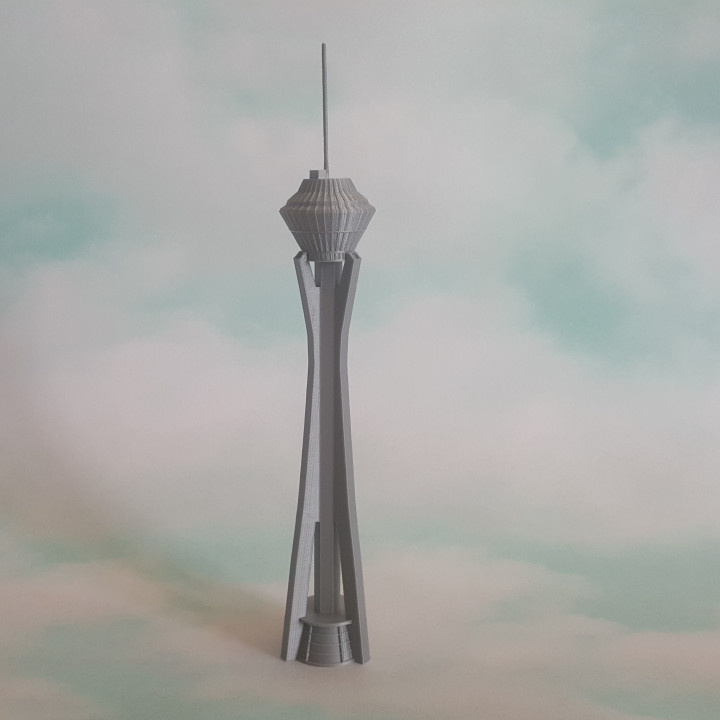 3D Printable Stratosphere Tower, Las Vegas by Patrick Powell