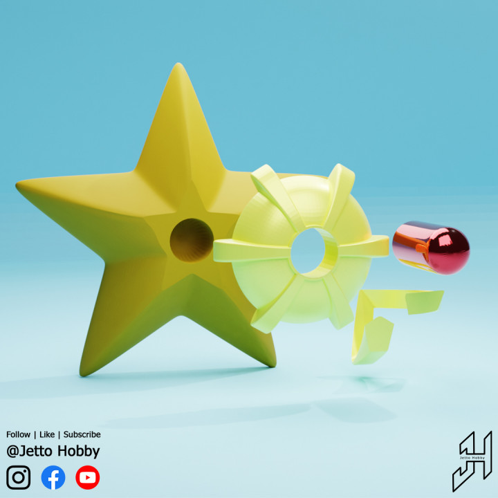 3D Printable Staryu (1/10 Scale Pokemon) by JettoHobby