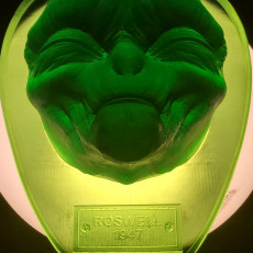 3D Printable Roswell Alien Trophy by Steven Pfaff