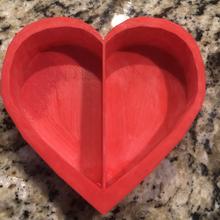 3D Printable Heart Themed nut bowl by Ritzy Turtle
