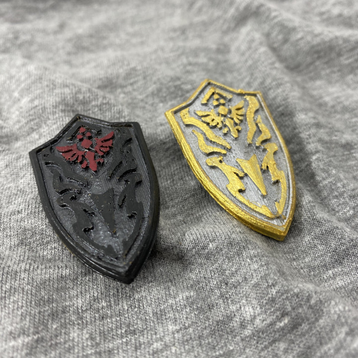 3D Printable Shield Pins and keyrings from the Legend of Zelda, Breath ...