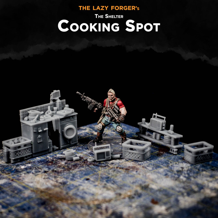 3D Printable The Shelter - Cooking Spot by The Lazy Forger