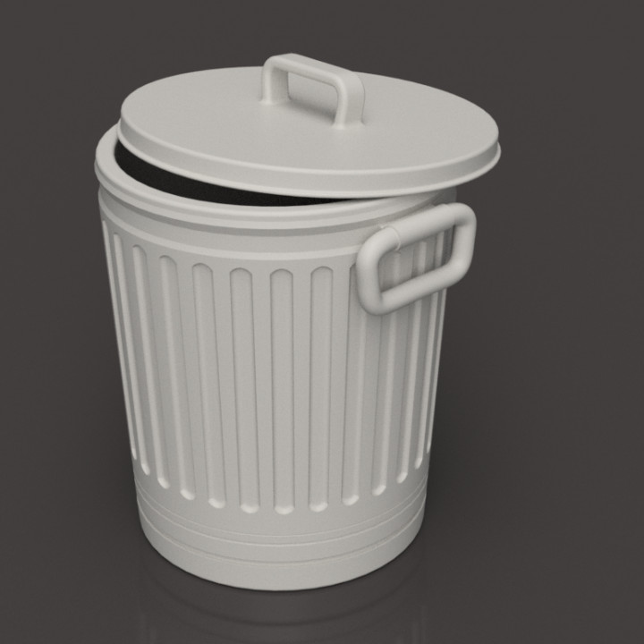 3D Printable Trash Can for Dioramas and tabletop games by Fr3D ...