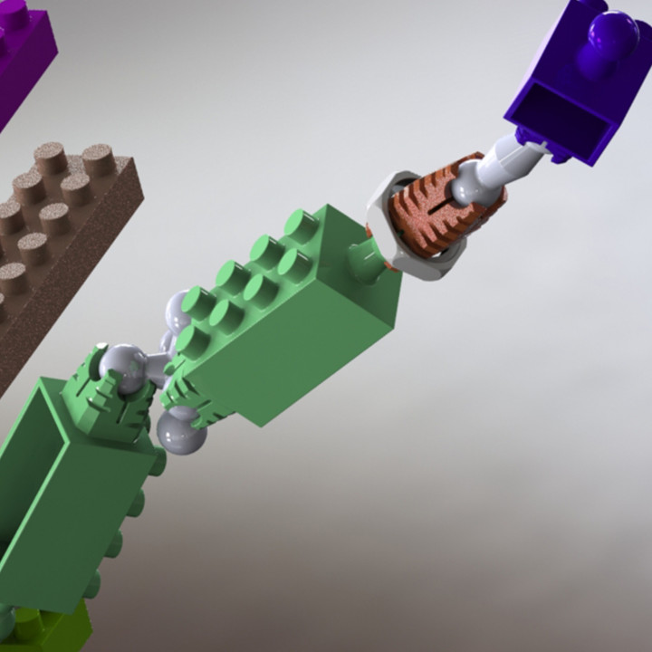 3D Printable dynamic lego- free serie by saeed youhannae