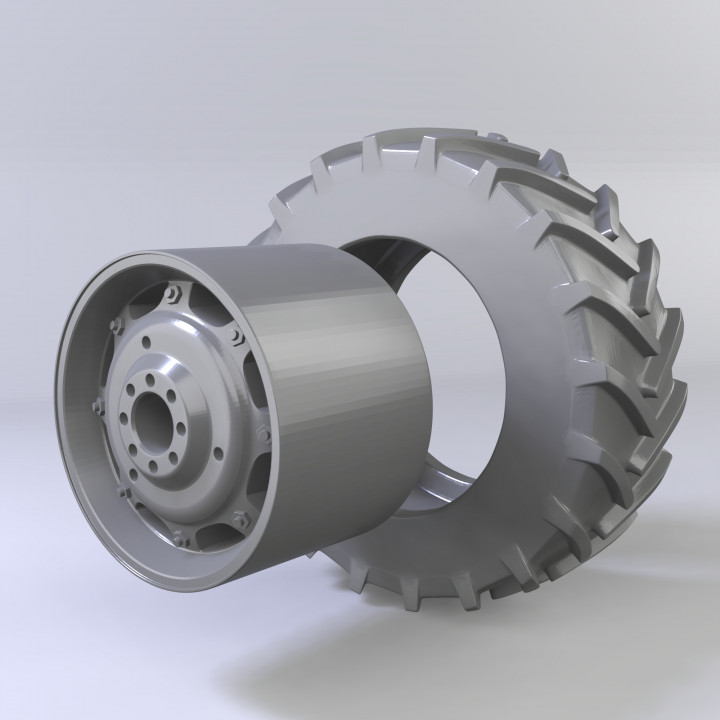 3D Printable Tractor wheel by Tiny Furniture