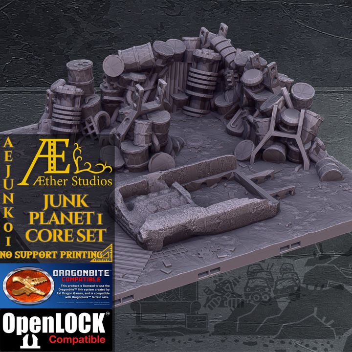 3D Printable AEJUNK01 - Junk Planet 1 by Aether Studios