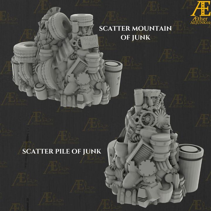 3D Printable AEJUNK02 - Junk Planet 2 by Aether Studios