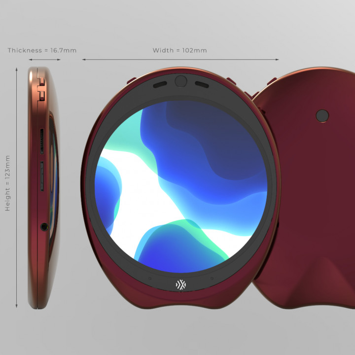 3D Printable Ergonomic Cyrcle Phone Design by Hanting Qin
