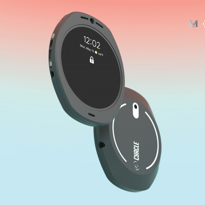 3D Printable Cyrcle Phone Magic Mirror 4G Concept by Adam Smith