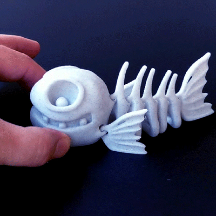 3D Printable FLEXI PRINT-IN-PLACE FISH by Flexi Factory