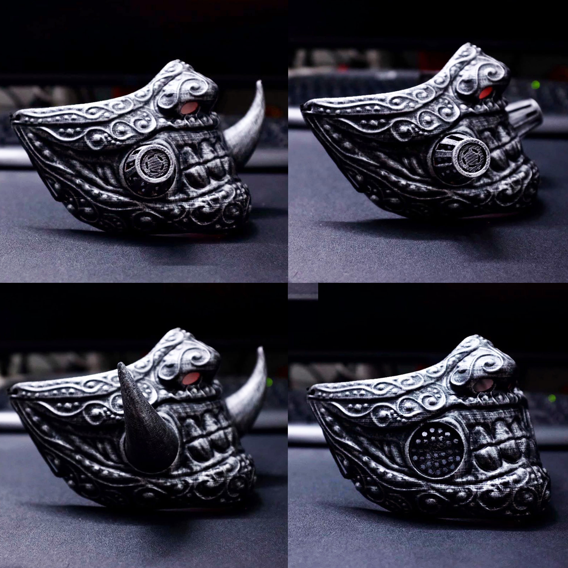 3D Printable Face mask - Samurai Covid Mask by 3DpropsDesigns