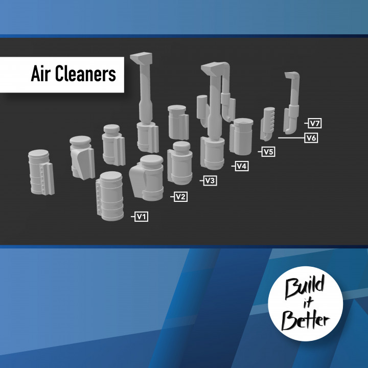 3D Printable Semi Truck Accessories 1/64 scale by Build It Better